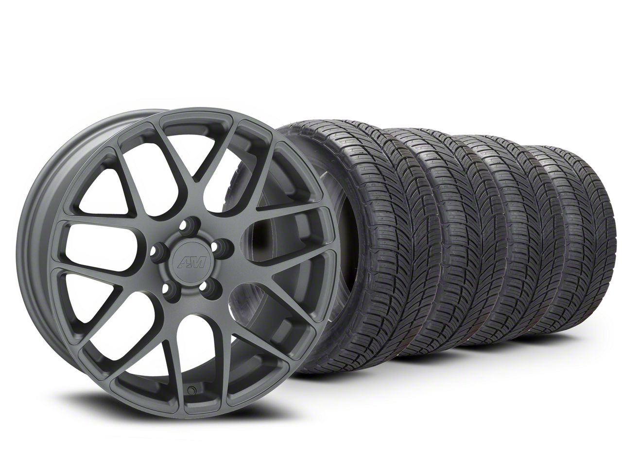 Mustang 18x8 AMR Wheel & BF Goodrich All-Season g-Force Comp-2 Plus ...