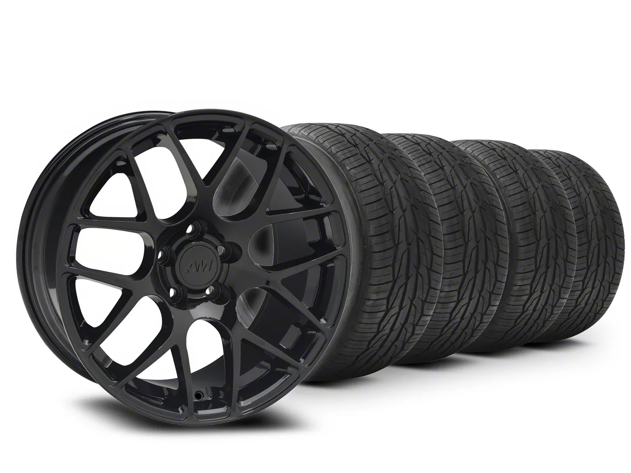 Mustang 18x8 AMR Wheel & Toyo All-Season Extensa HP II Tire Package (05 ...