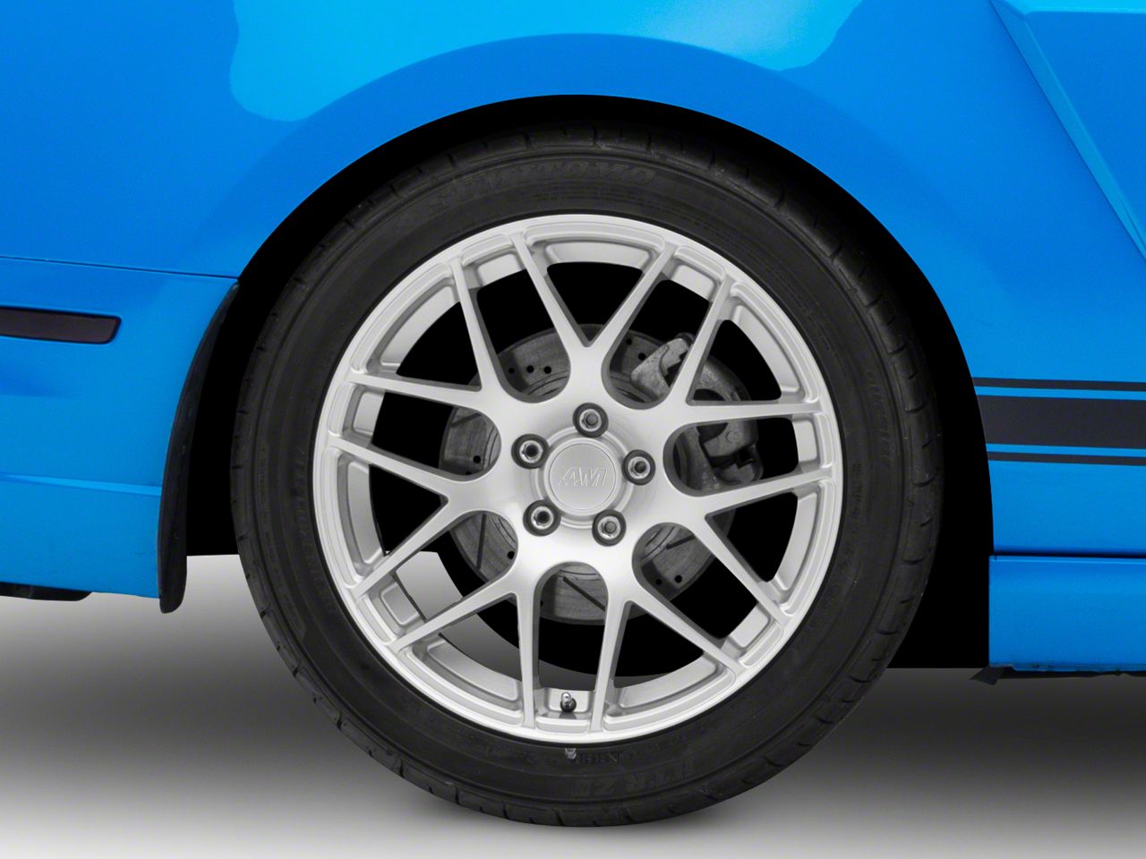 Mustang AMR Silver Wheel; Rear Only; 19x11; 56mm Offset (10-14 Mustang ...