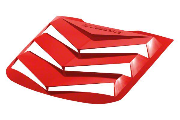 Mustang Bakkdraft Rear Window Louvers; Race Red (15-24 Mustang Fastback ...