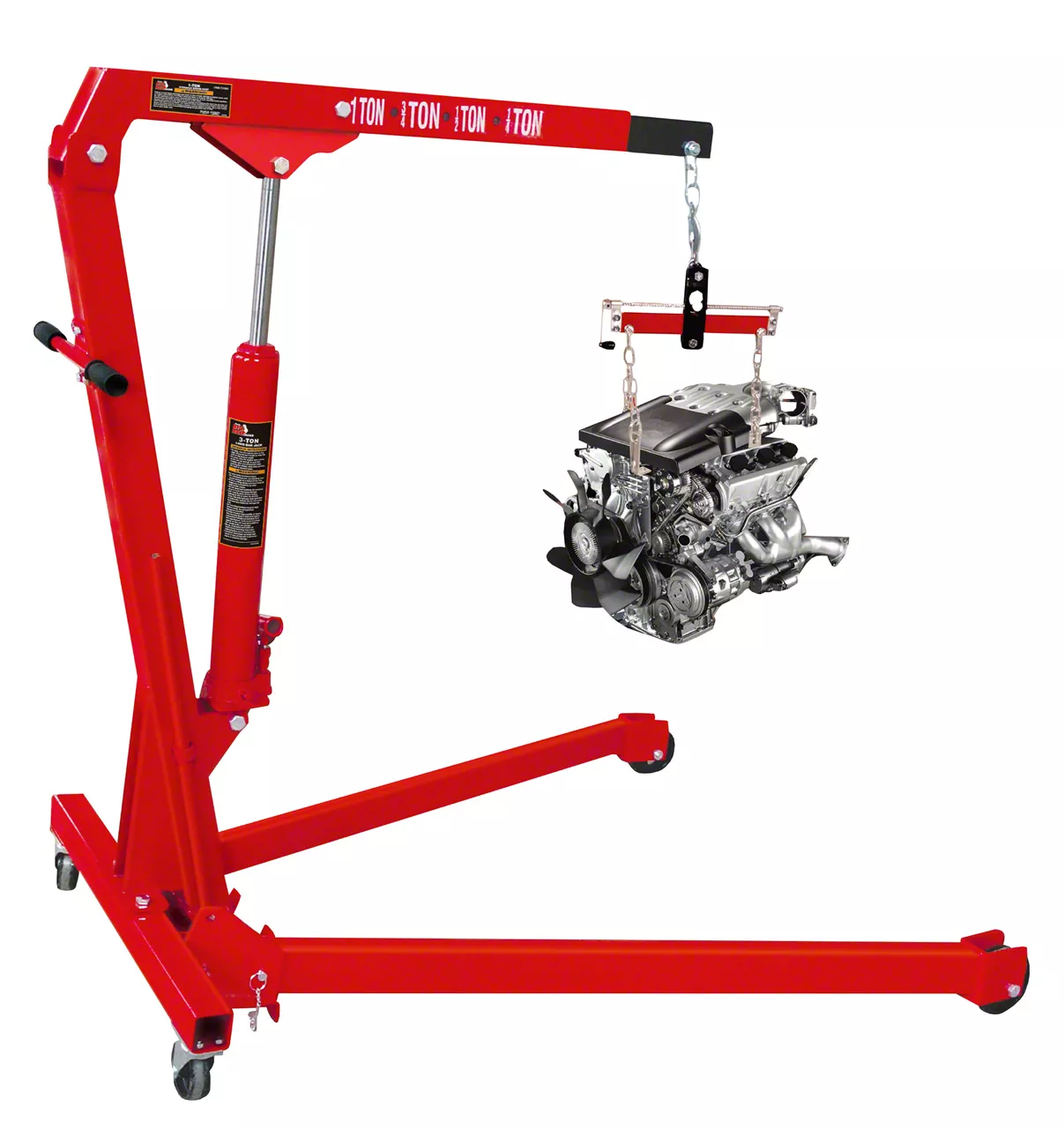 Universal AM Big Red Engine Hoist; 1-Ton Capacity - Free Shipping
