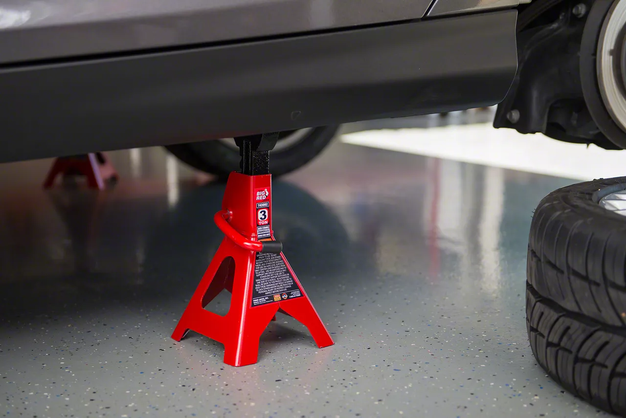 Mustang Big Red Jack Stands; 3-Ton Capacity