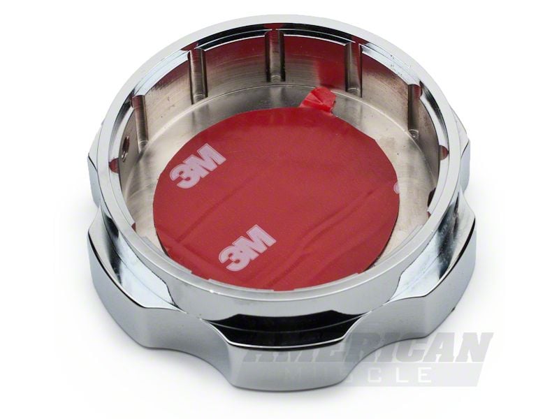 SpeedForm Mustang Modern Billet Brake Fluid Cap Cover; Chrome 41168 (87 ...
