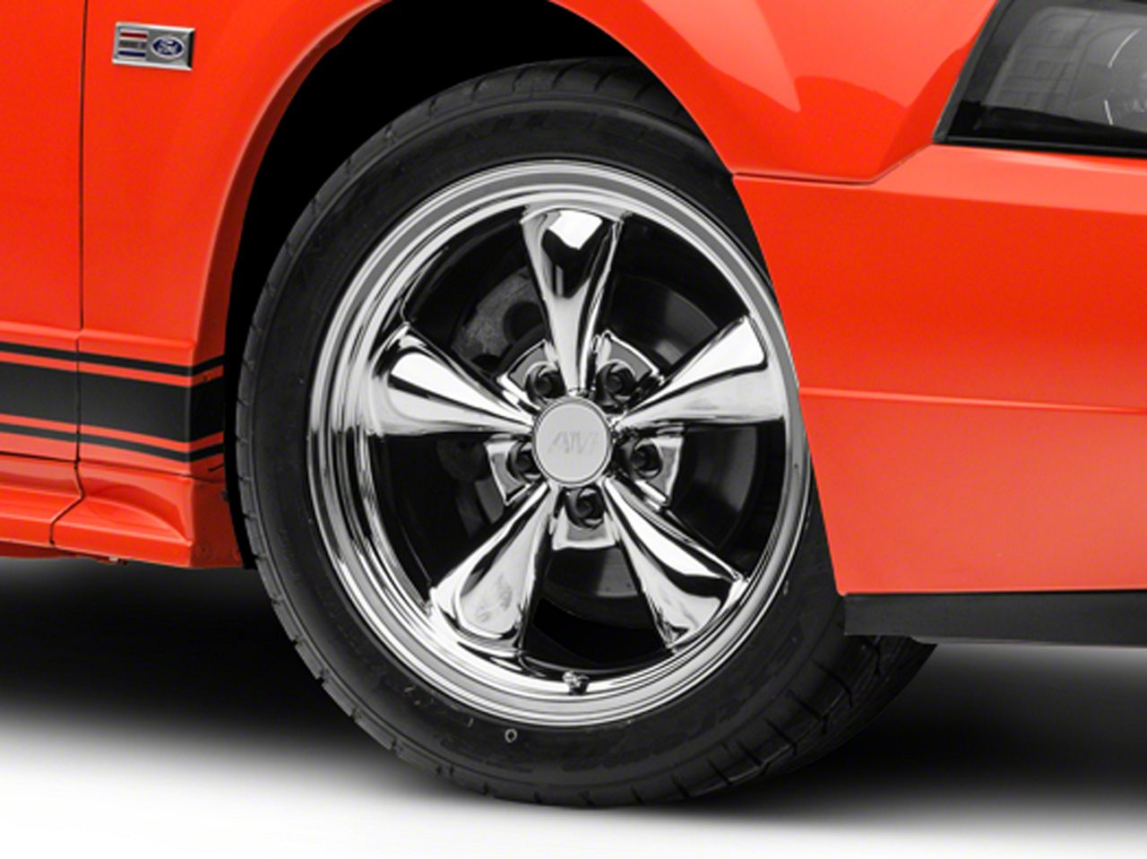 Mustang Bullitt Chrome Wheel; 17x8; 30mm Offset (99-04 Mustang) - Free ...
