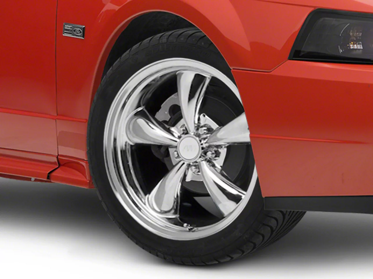 Mustang Bullitt Chrome Wheel; 18x8; 30mm Offset (99-04 Mustang) - Free ...