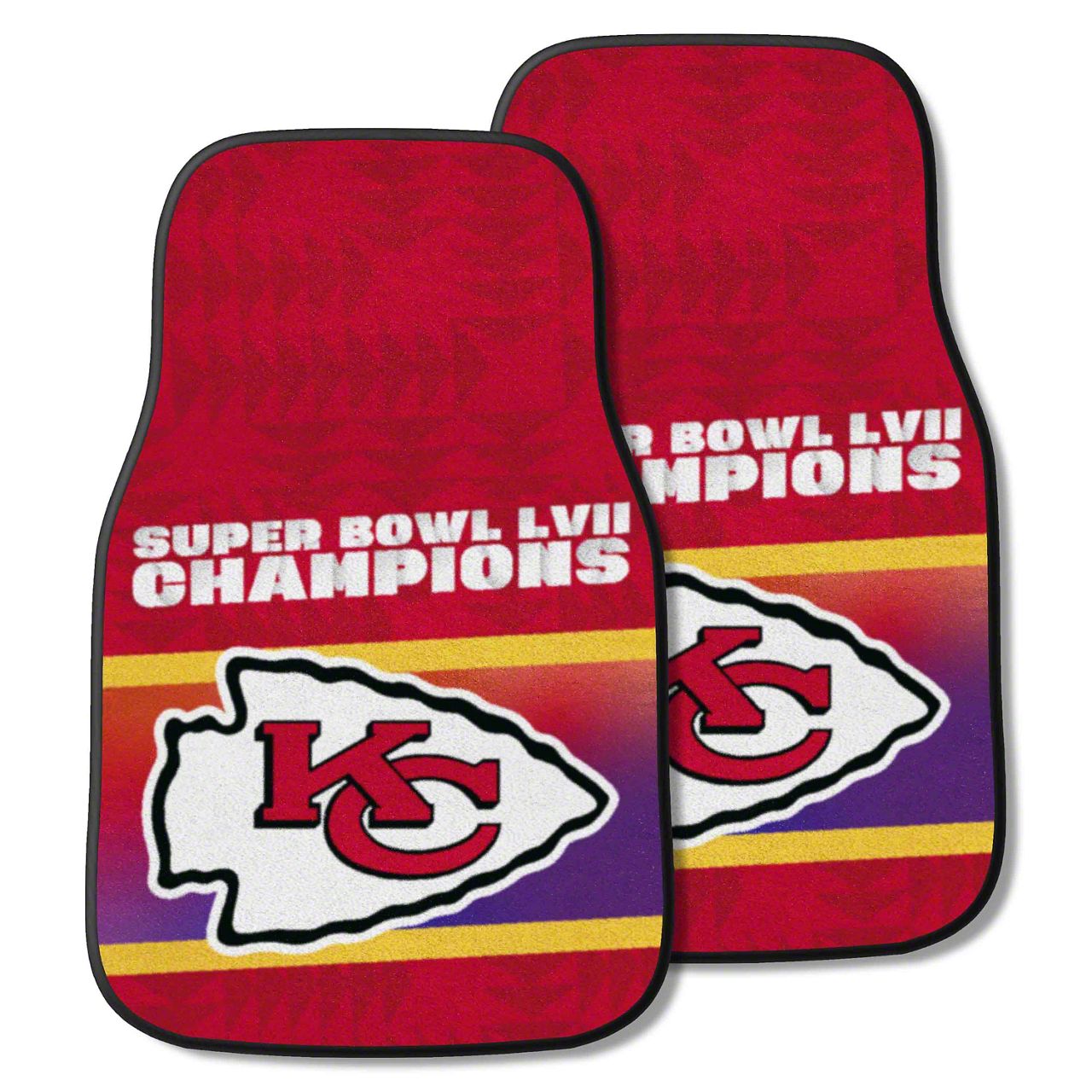 Mustang Carpet Front Floor Mats with Kansas City Chiefs Super Bowl LVII ...
