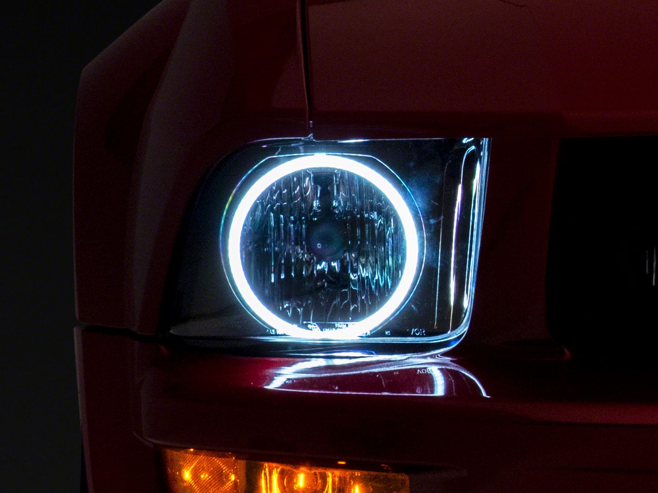 Mustang CCFL Halo Crystal Headlights; Black Housing; Clear Lens (05-09 ...