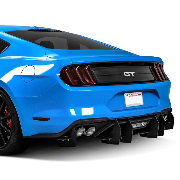 Mustang Centa VR2 Rear Diffuser; Carbon Flash Metallic Vinyl (18-23 ...