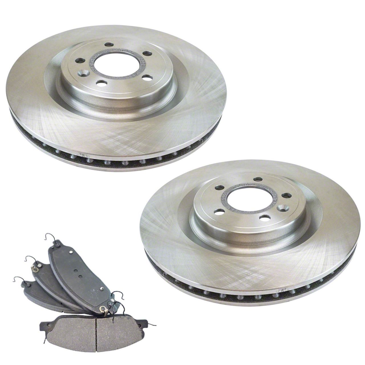 Mustang Ceramic Brake Rotor and Pad Kit; Front (13-14 Mustang V6 w ...