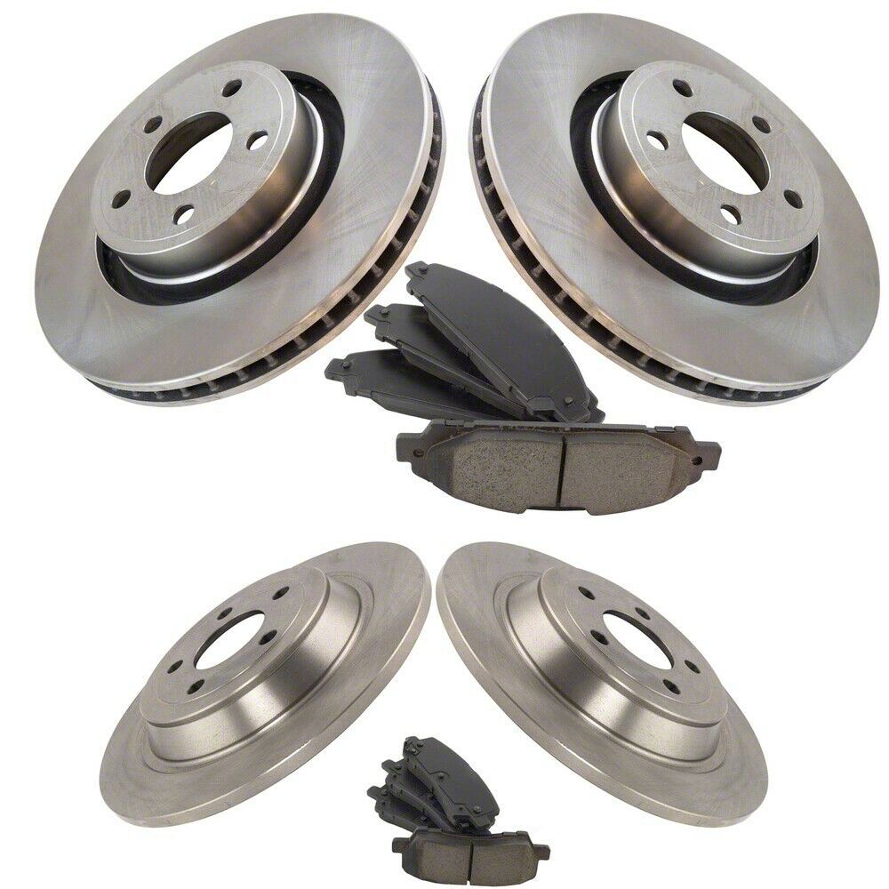 Mustang Ceramic Brake Rotor and Pad Kit; Front and Rear (15-17 Mustang ...