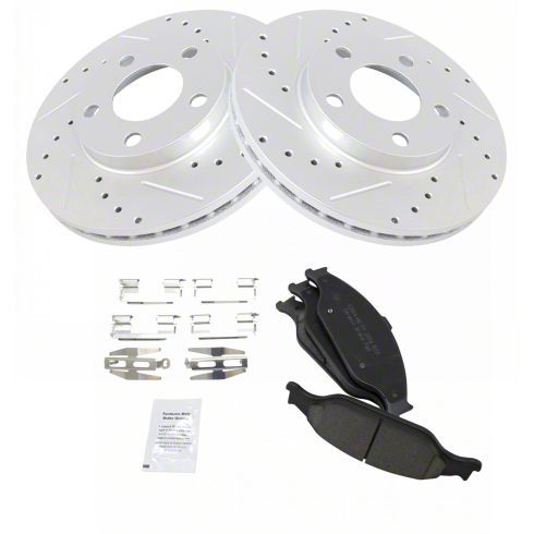 Mustang Ceramic Performance Brake Rotor and Pad Kit; Front (99-04 ...