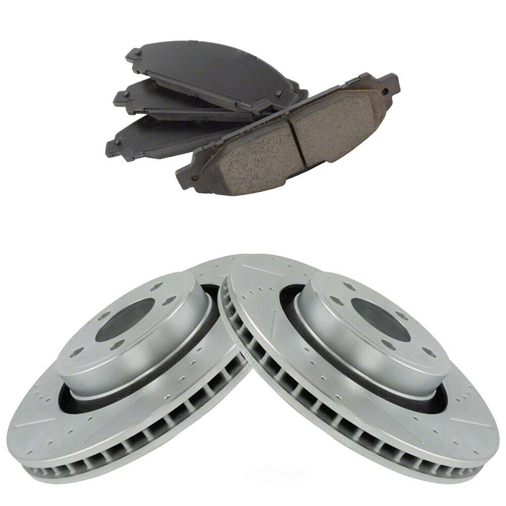 Mustang Ceramic Performance Brake Rotor and Pad Kit; Front (15-17 ...