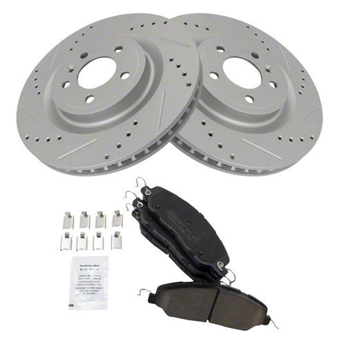 Mustang Ceramic Performance Brake Rotor and Pad Kit; Front (11-14 ...