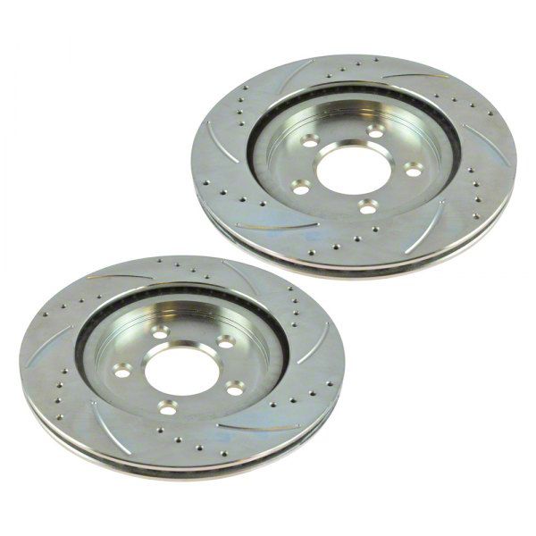 Mustang Ceramic Performance Brake Rotor and Pad Kit; Front and Rear (11 ...