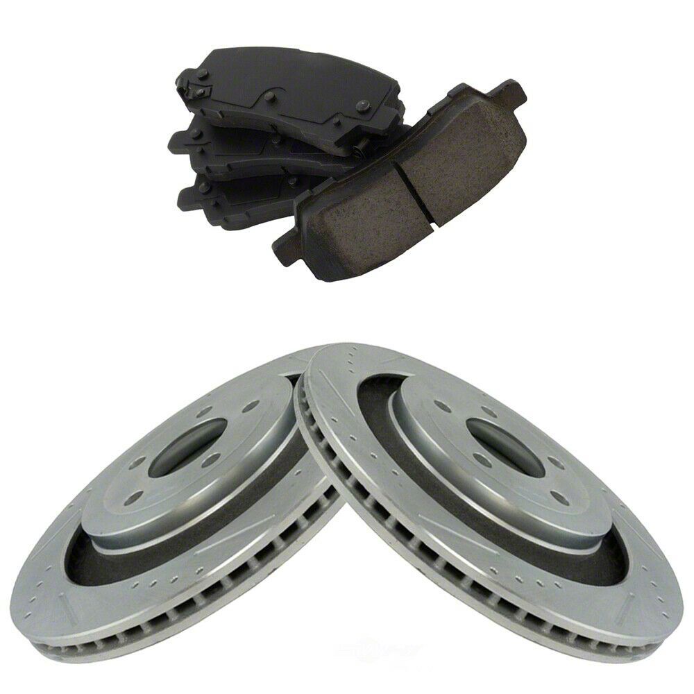 Mustang Ceramic Performance Brake Rotor and Pad Kit; Rear (15-23 ...