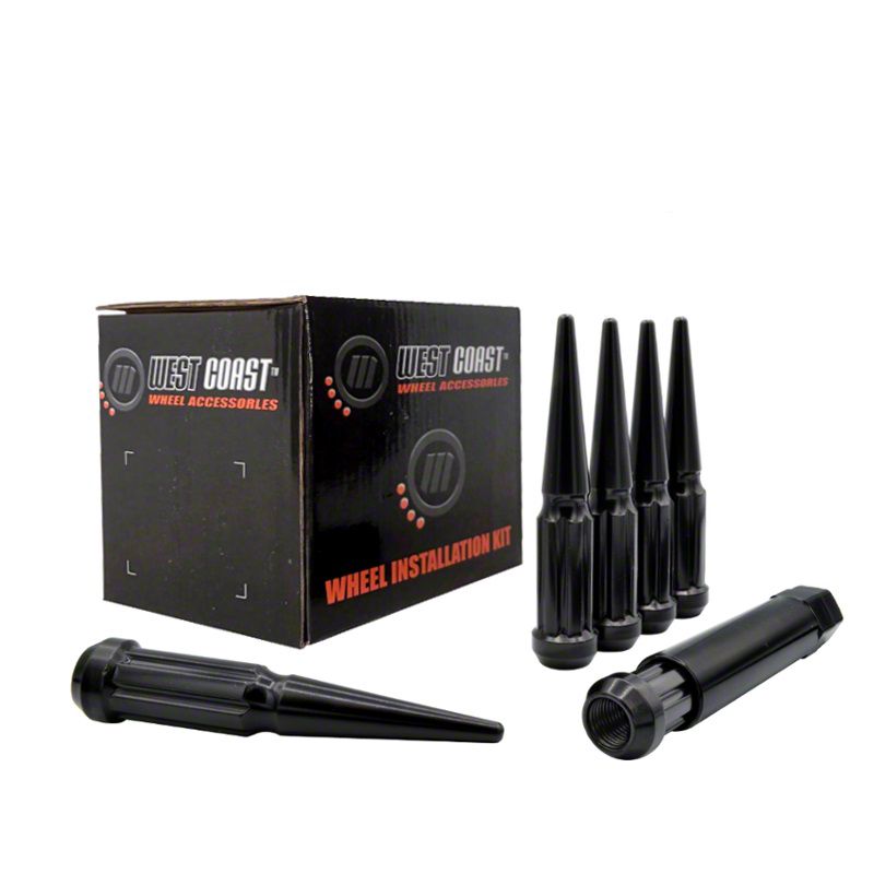Mustang Chrome Spike Lug Nuts for Aftermarket Wheels; 1/2-20-Inch; Set ...