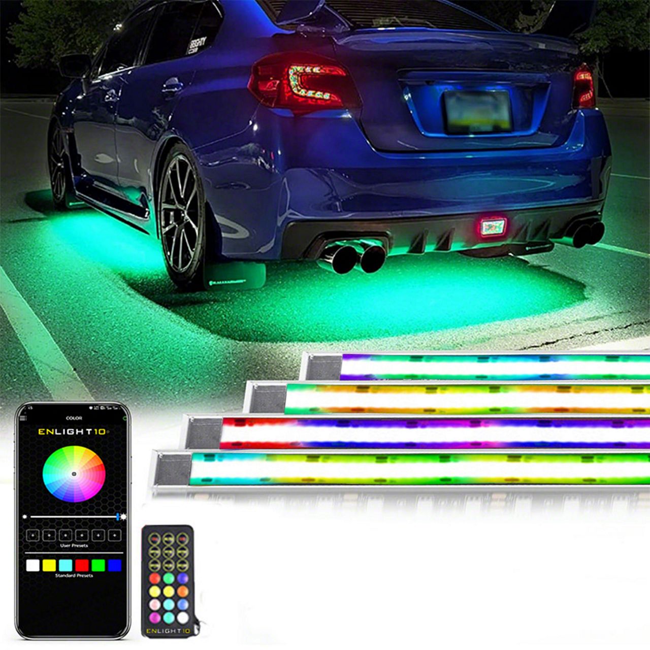 Mustang ColorTRAIL Flexible RGBW LED Underbody Vehicle Kit; 6-Piece ...