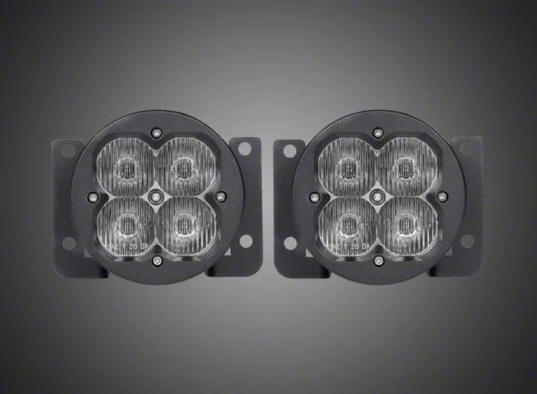 Mustang Concept Series 3-Inch Round LED Fog Lights; Driving Beam (15-17 ...