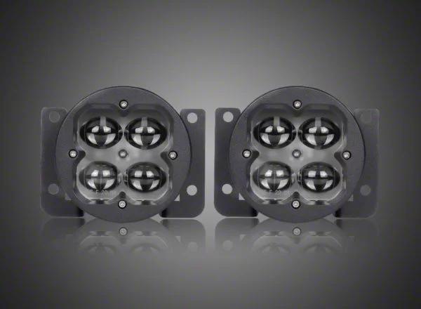 Mustang Concept Series 3-Inch Round LED Fog Lights; Fog Beam (15-17 ...