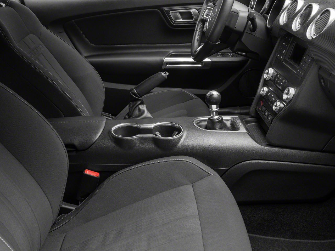 Mustang Dash Overlay Kit; Black Carbon Fiber (15-23 Mustang) - Free ...