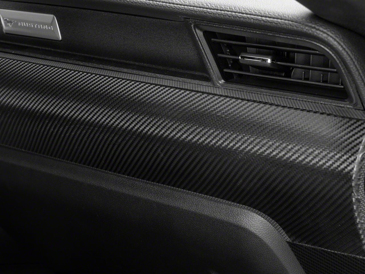 Mustang Dash Overlay Kit; Black Carbon Fiber (15-23 Mustang) - Free ...