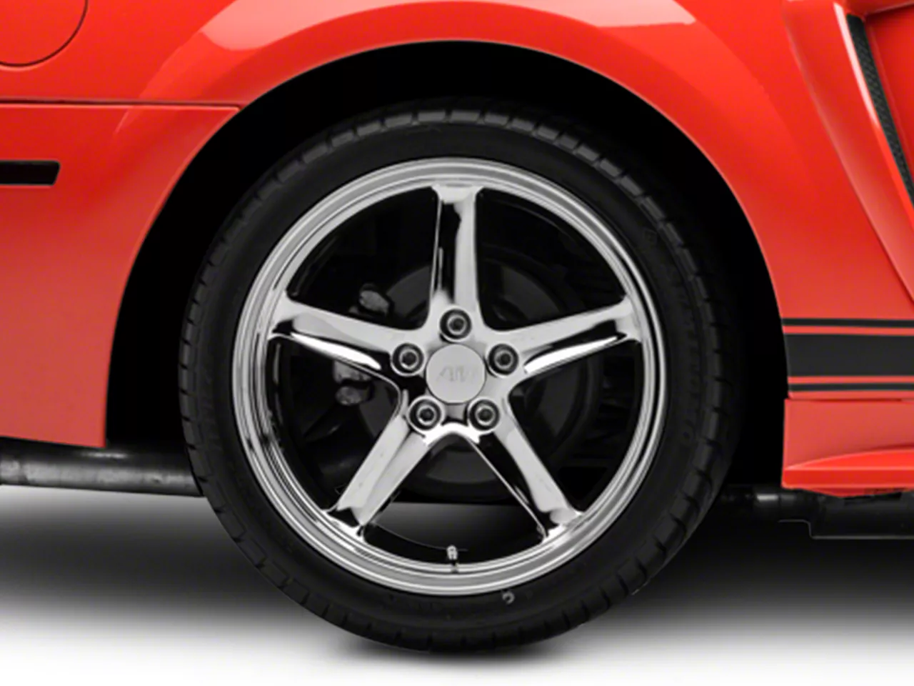 Mustang Deep Dish 1995 Cobra R Style Chrome Wheel; Rear Only; 18x10 ...