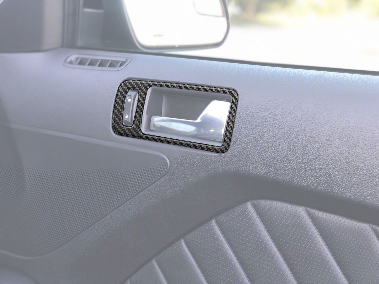 Mustang Door Handle Surround Accent Trim; Forged Carbon Fiber (10-14 ...