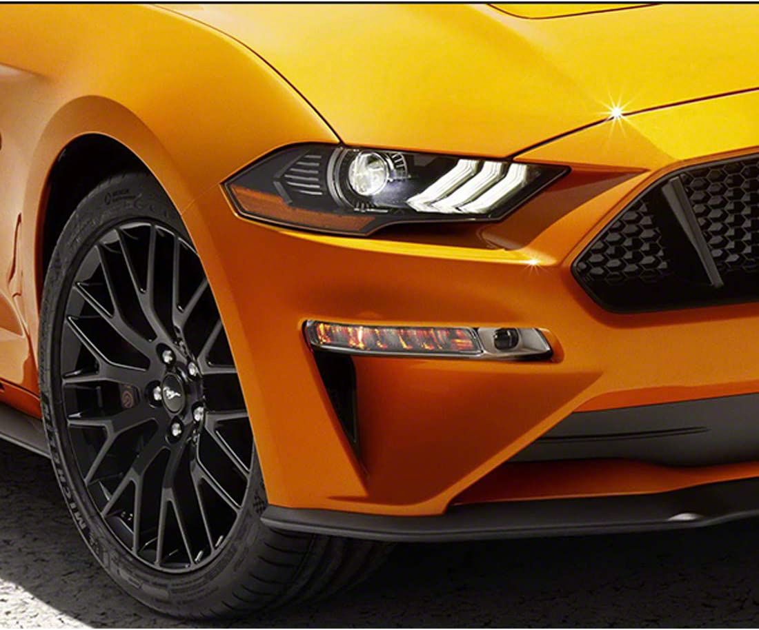 Mustang Dual Beam Projector LED Headlights; Black Housing; Clear Lens ...