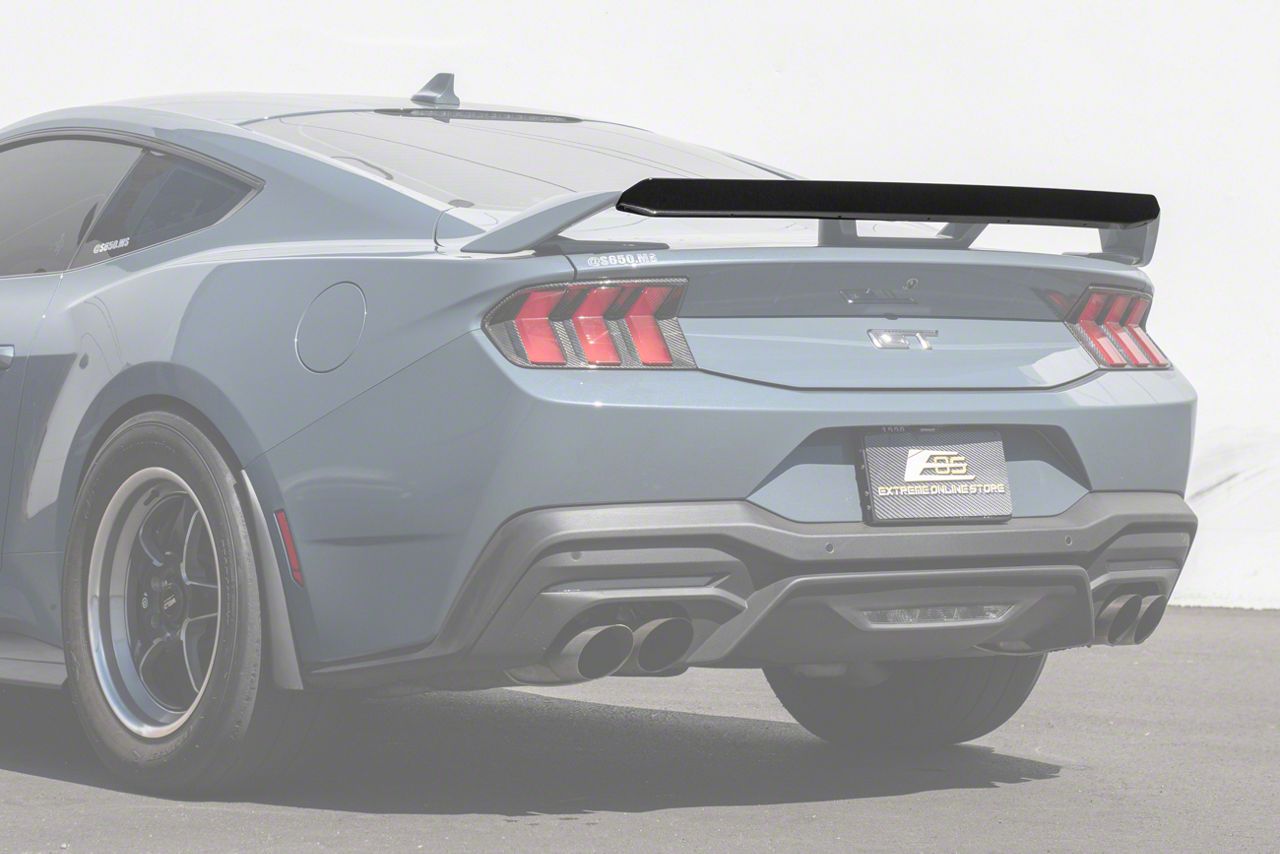 Mustang EOS Performance Track Style Rear Spoiler Gurney Flap; Glossy ...