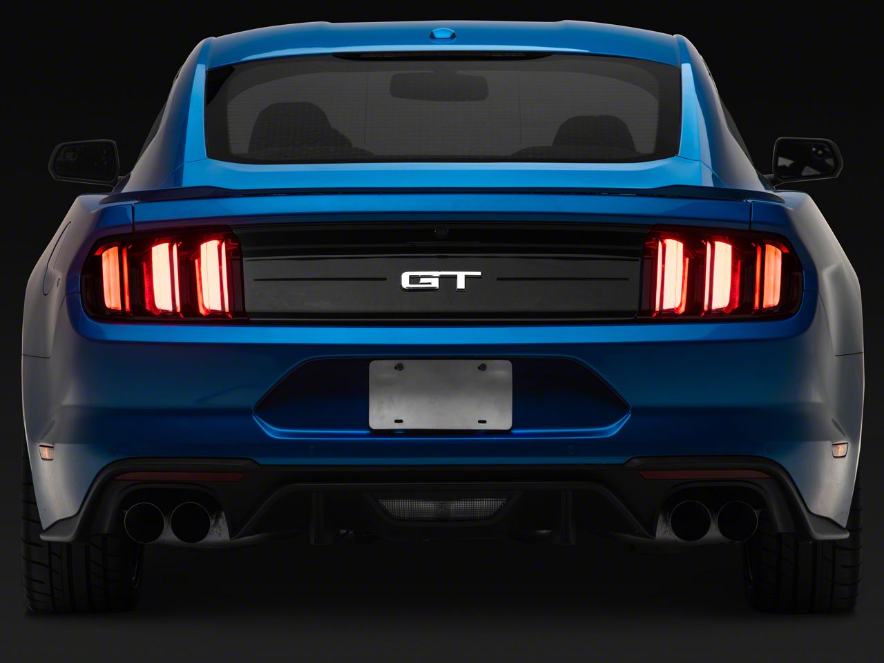 Mustang Euro Style Tail Lights; Black Housing; Clear Lens (15-23 ...