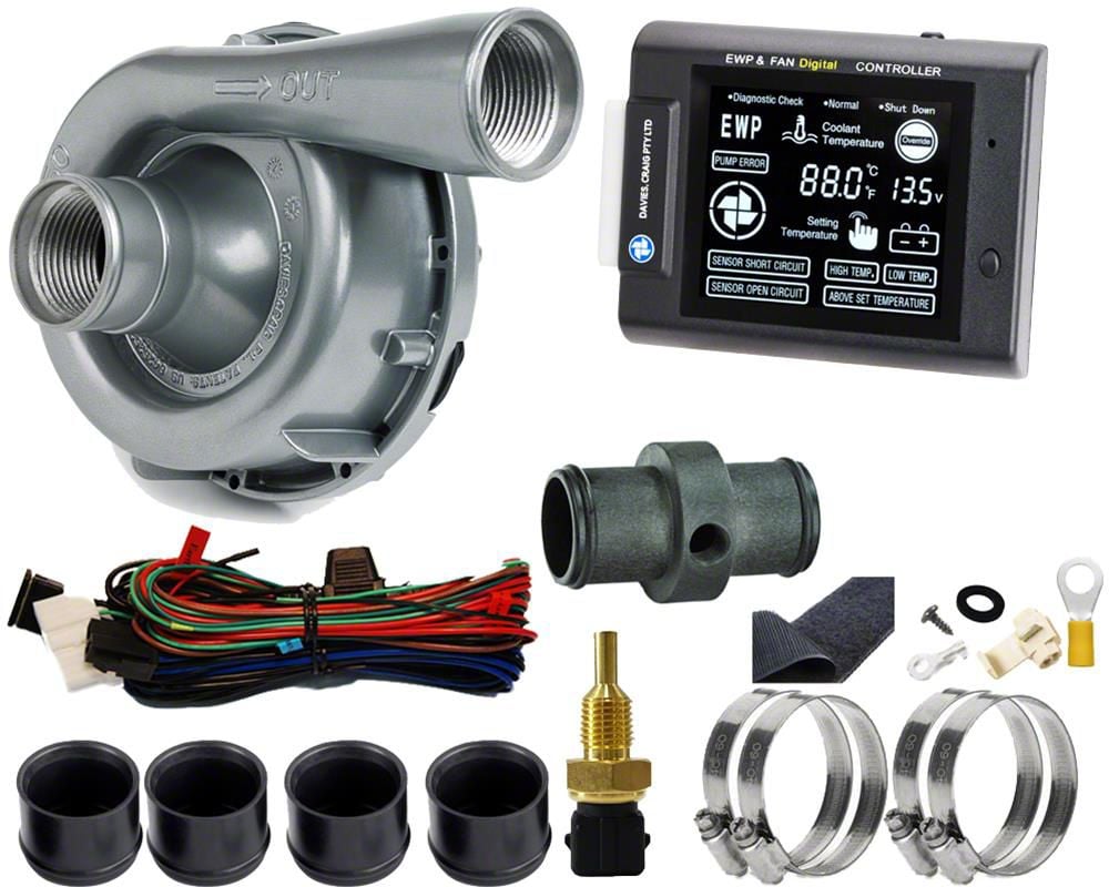 Mustang EWP150 Alloy Remote Electric Water Pump and Controller Combo ...