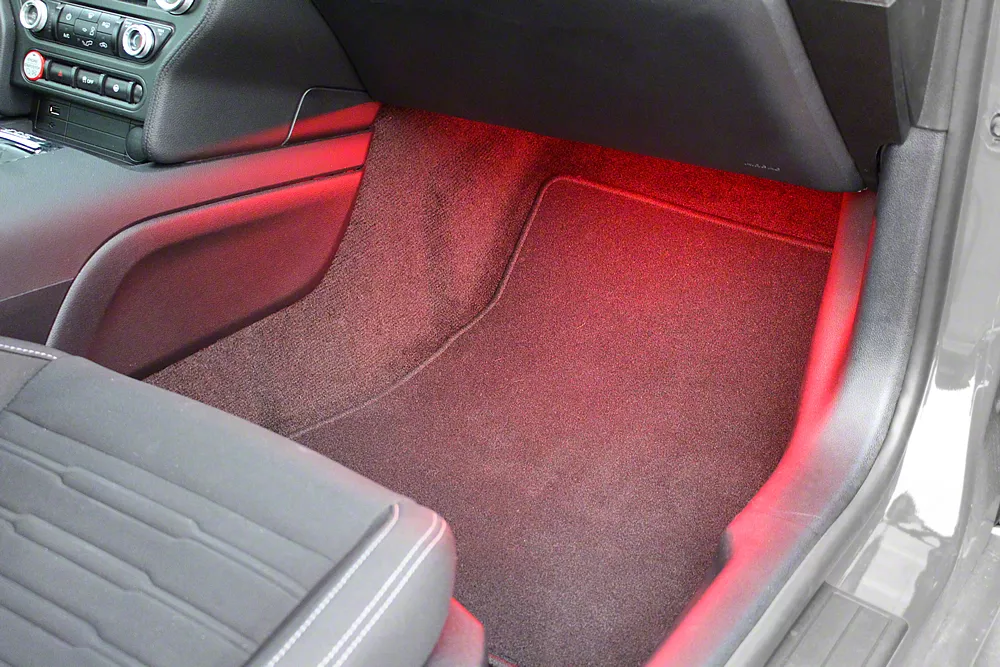 Mustang Footwell Lighting Kit; Red (15-23 Mustang) - Free Shipping