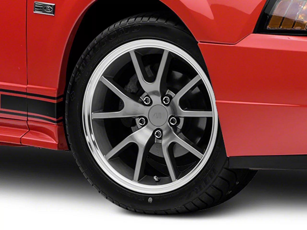 Mustang FR500 Style Anthracite Wheel; 17x9; 30mm Offset (99-04 Mustang ...