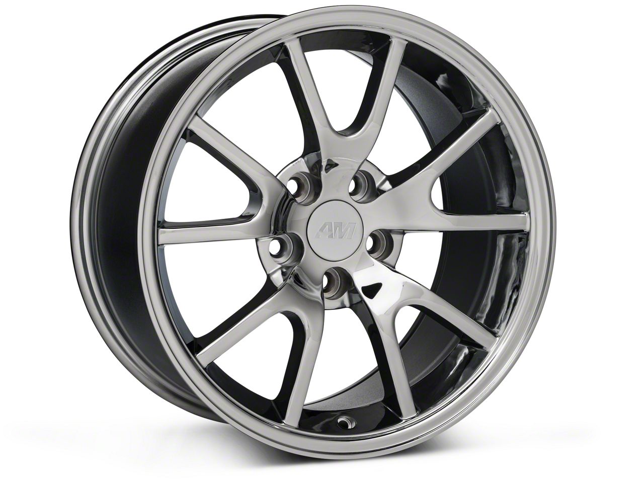 Mustang FR500 Style Chrome Wheel; 17x9; 24mm Offset (99-04 Mustang ...
