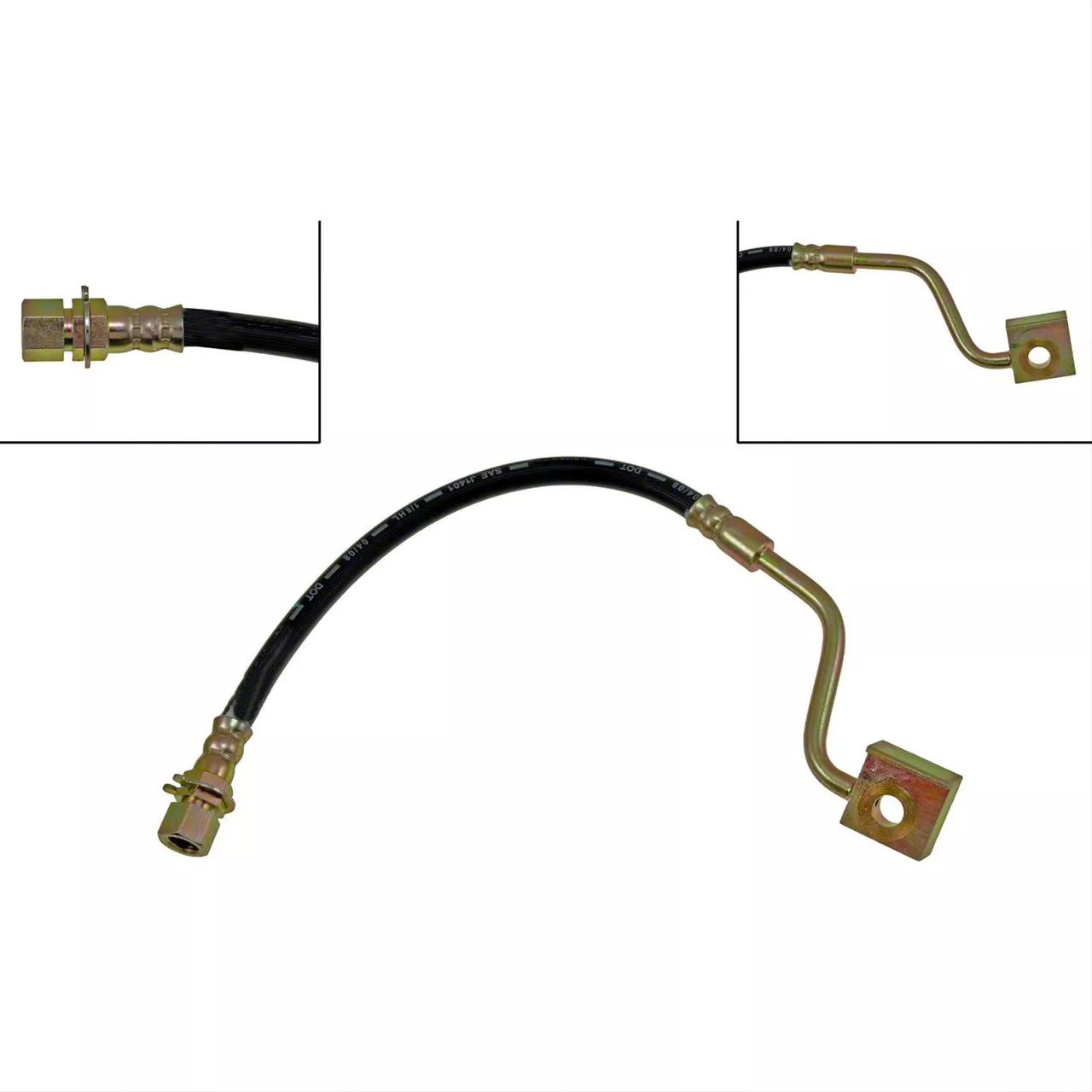 Mustang Front Brake Hydraulic Hose; Driver Side (1984 Mustang SVO ...