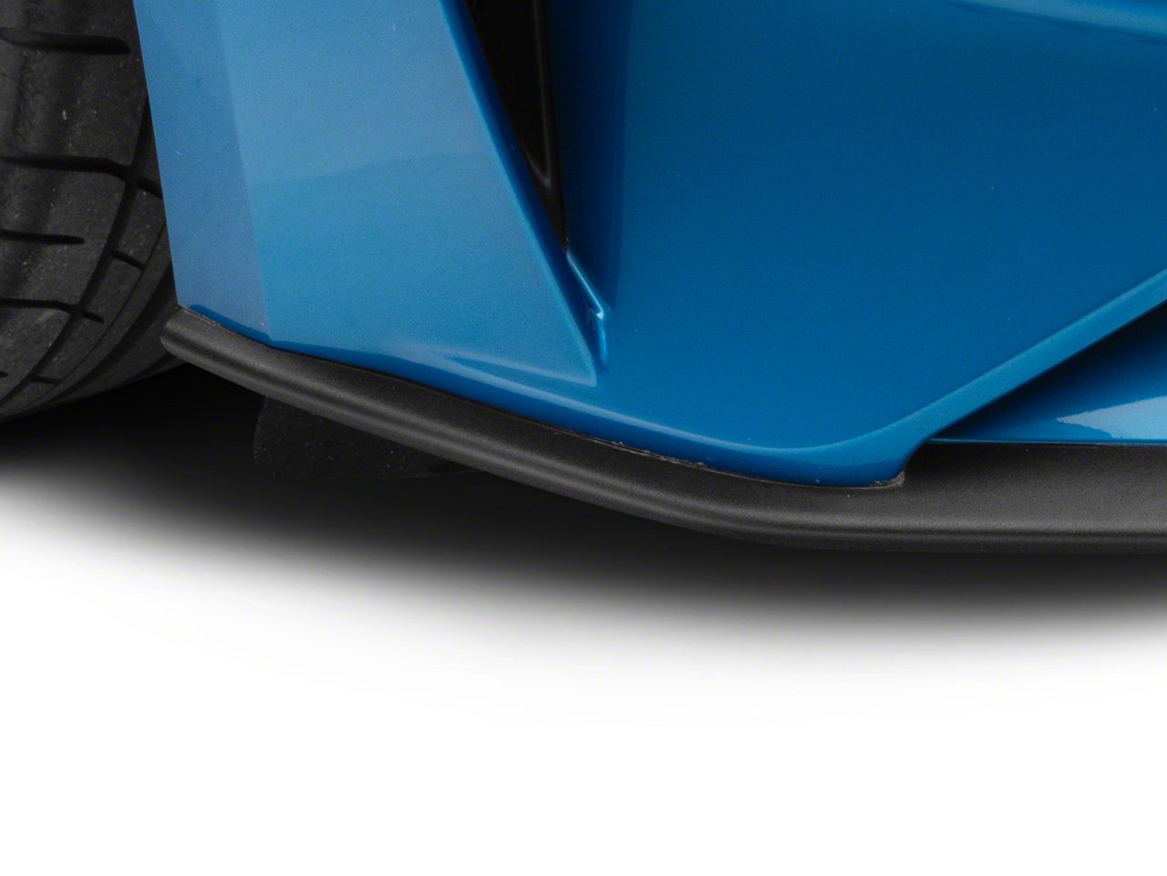 Mustang Replacement Front Bumper Chin Spoiler; Carbon Black (18-23 ...