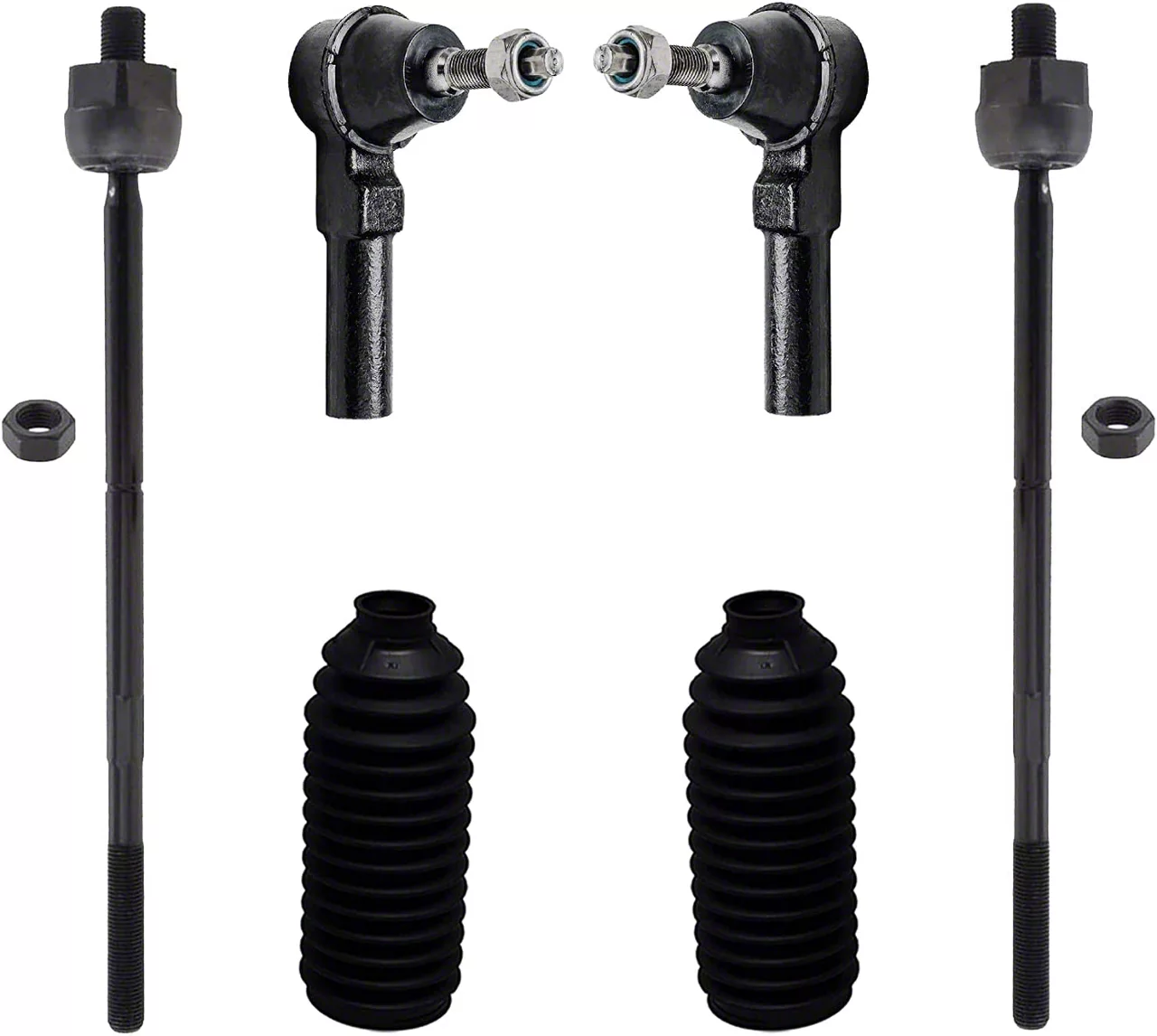 Mustang Front Inner and Outer Tie Rods with Tie Rod Boots (05-10 ...