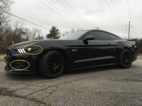 Mustang Front Lens Vinyl Tint Kit; 50% Lighter (15-17 Mustang; 18-22 ...