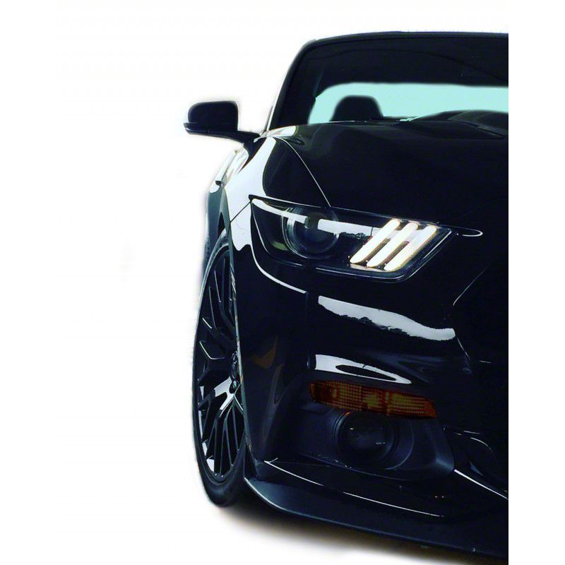 Mustang Front and Rear Lens Vinyl Tint Kit with Amber Corner Blackouts ...
