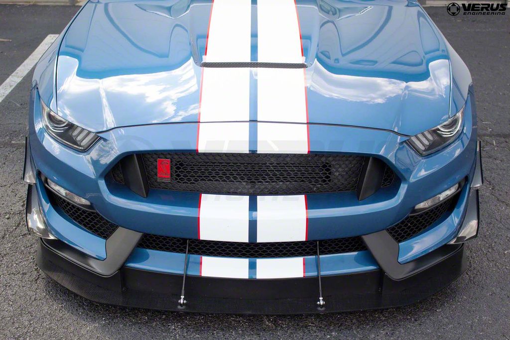 Mustang Front Splitter Kit; Carbon Polyweave (15-20 Mustang GT350 ...