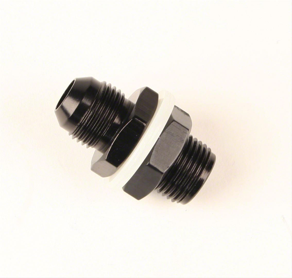 Mustang Fuel Cell Bulkhead; -6AN; Black - Free Shipping