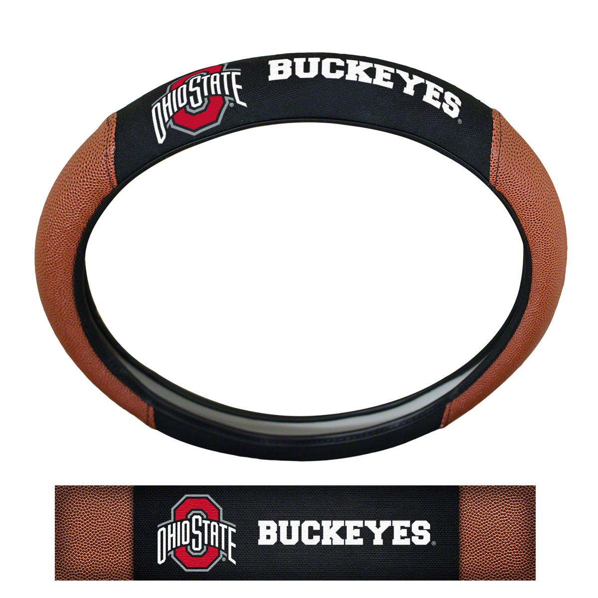 Mustang Grip Steering Wheel Cover with Ohio State University Logo; Tan ...