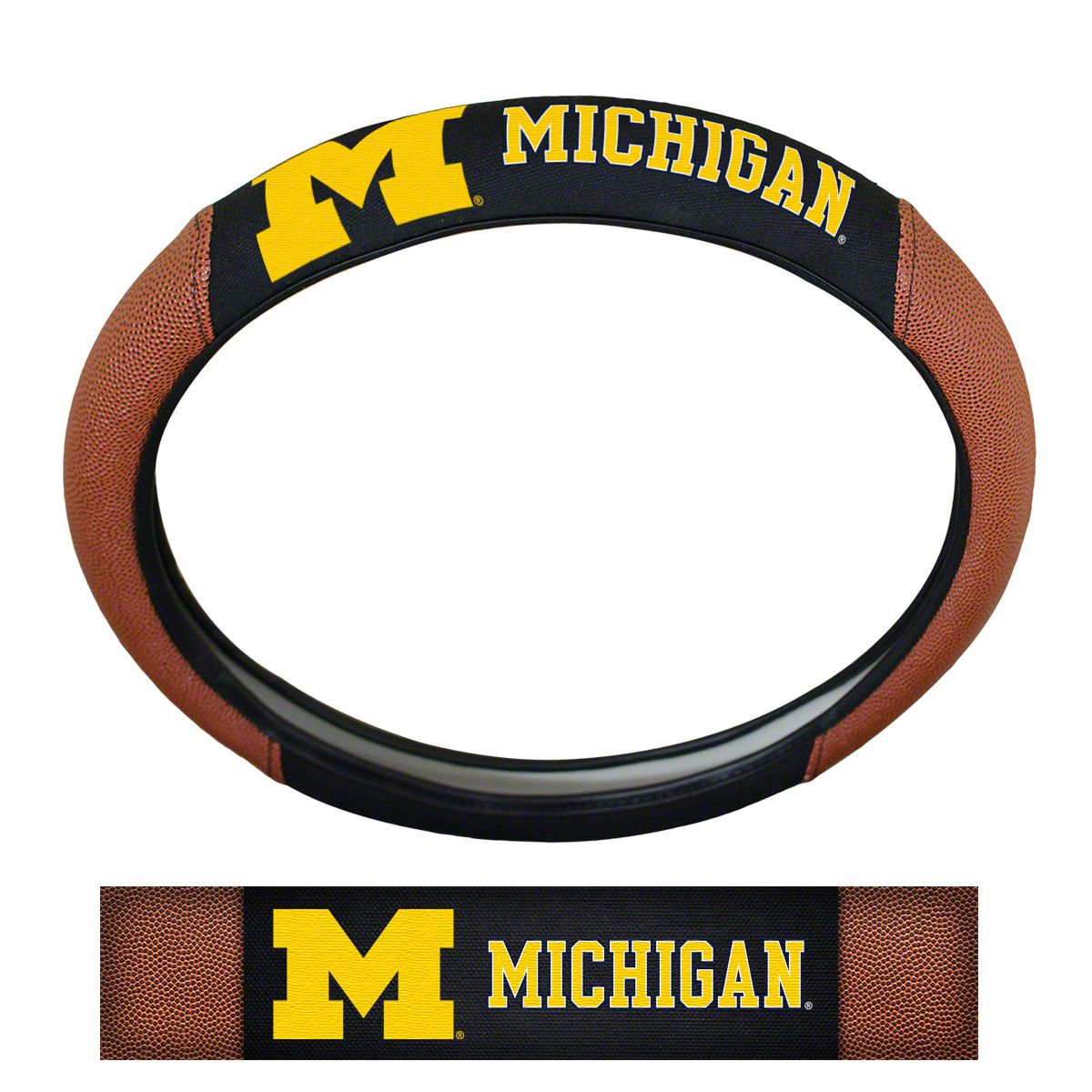Mustang Grip Steering Wheel Cover with University of Michigan Logo ...