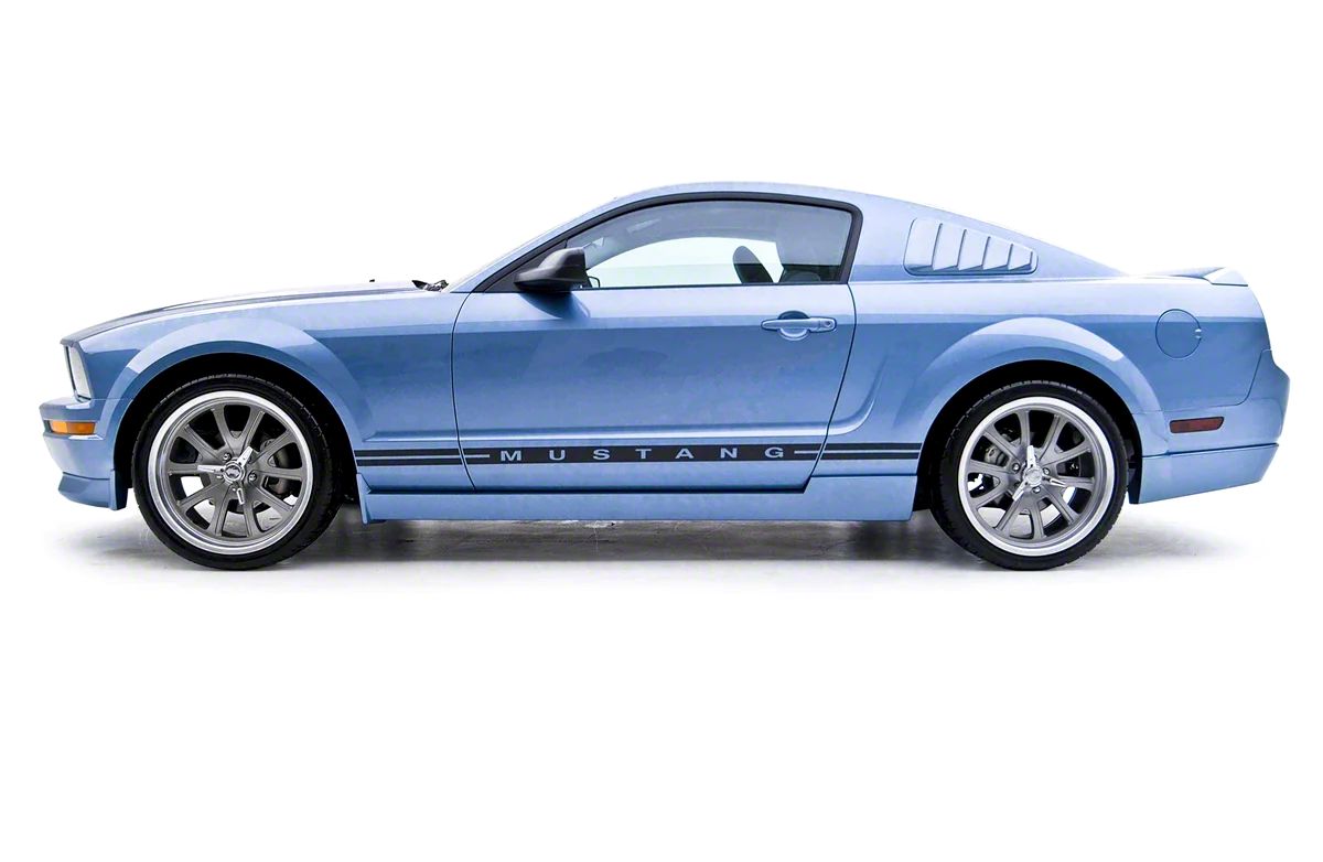 Mustang Ground Effects Kit with Single Exhaust Cutout; Unpainted (05-09 ...