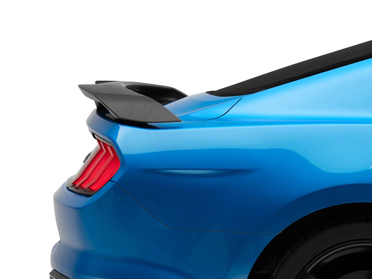 Mustang GT Style Rear Spoiler; Gloss Black (15-23 Mustang Fastback ...