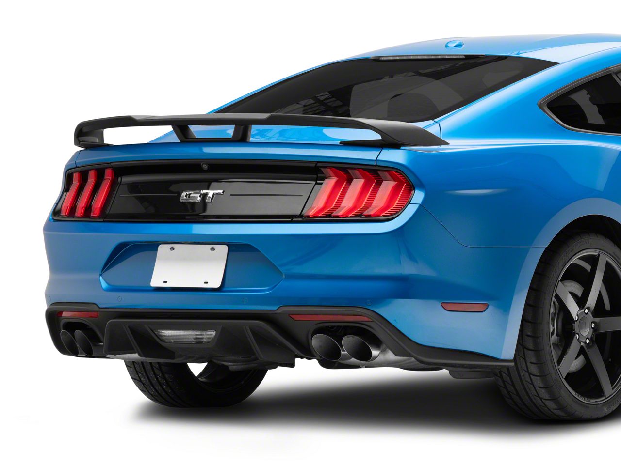 Mustang GT Style Rear Spoiler; Gloss Black (15-23 Mustang Fastback ...