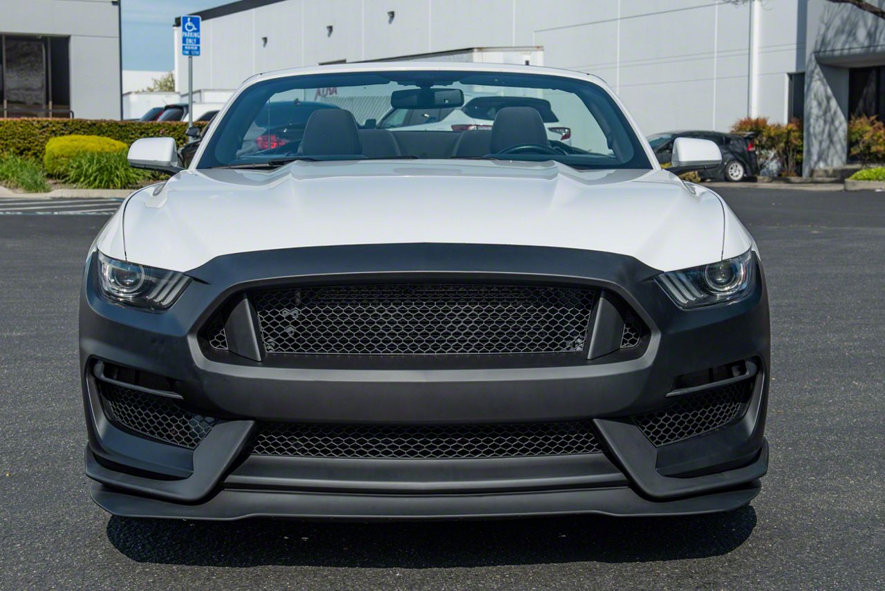 Mustang GT350 Style Conversion Front Bumper; Black (15-17 Mustang GT ...