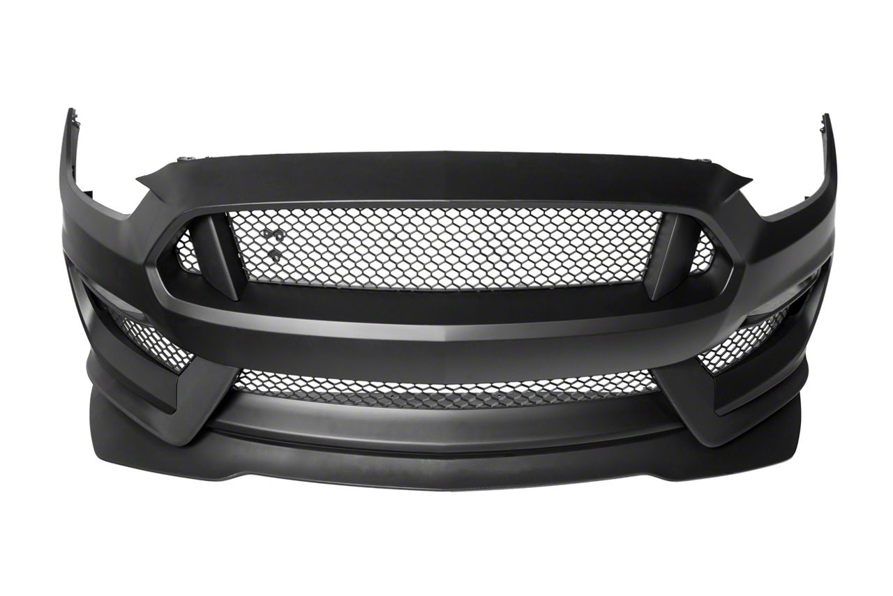 Mustang GT350 Style Conversion Front Bumper; Black (15-17 Mustang GT ...