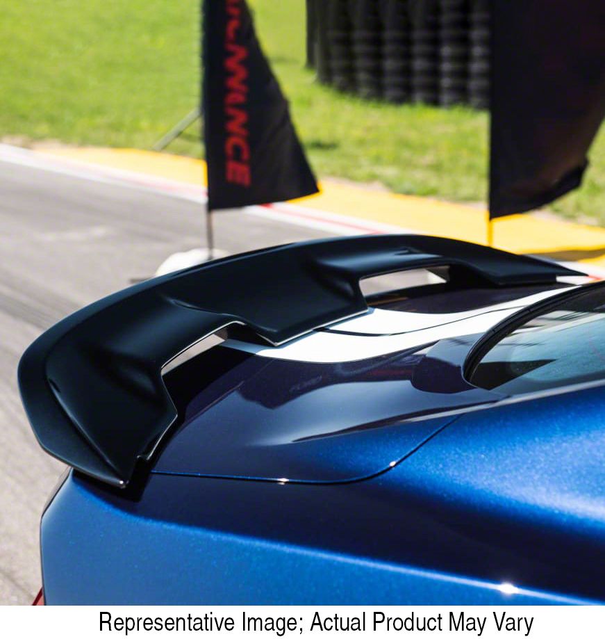 Mustang GT350 Style Pedestal Rear Deck Spoiler; Oxford White (15-23 ...