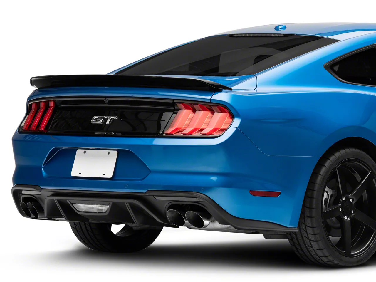 Mustang GT350 Style Rear Spoiler; Matte Black (15-23 Mustang Fastback ...